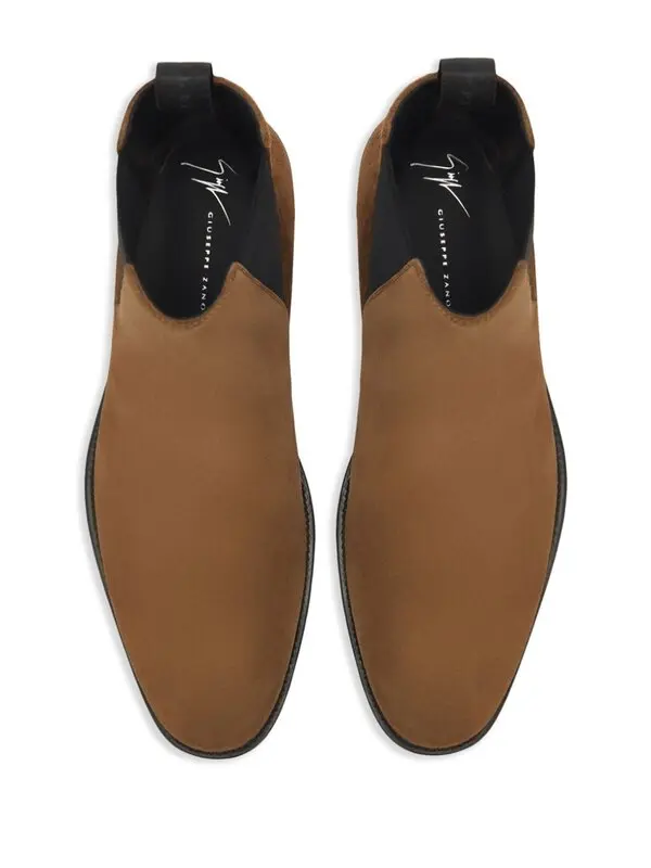 GIUSEPPE ZANOTTI Suede Chelsea Boots - Brown