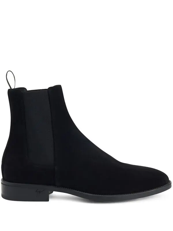 GIUSEPPE ZANOTTI Ryim Velour Chelsea Boots - Black