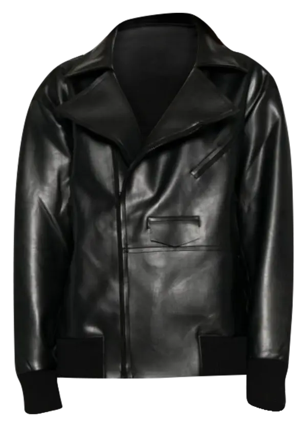 Norma Kamali Faux Leather Biker Jacket