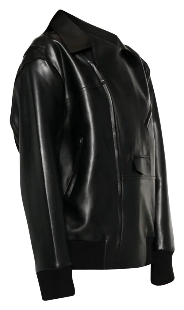 Norma Kamali Faux Leather Biker Jacket