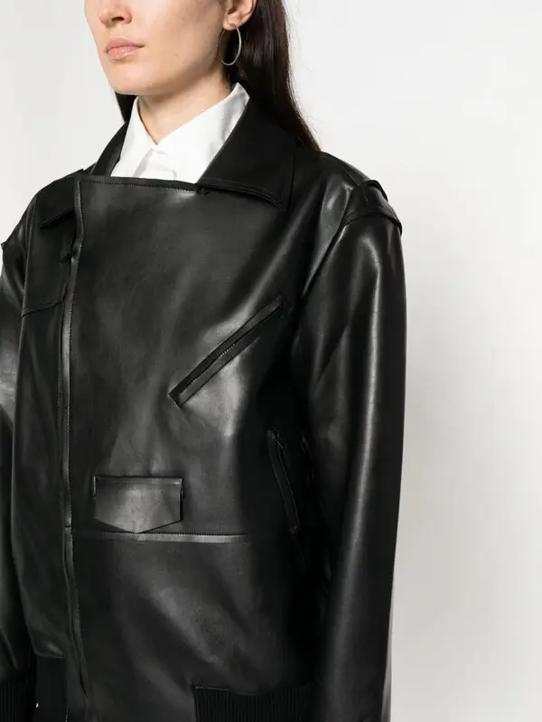 Norma Kamali Faux Leather Biker Jacket