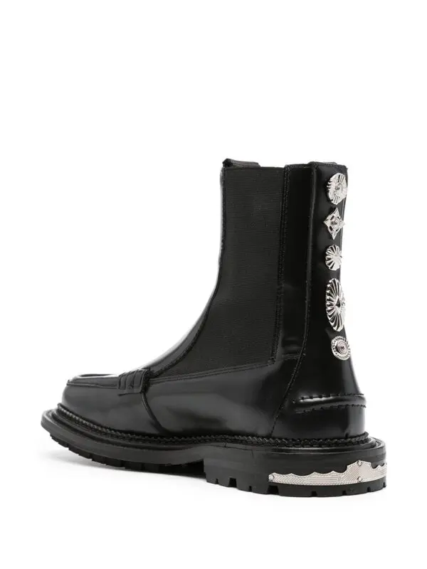 Toga Stud-embellished Leather Boots