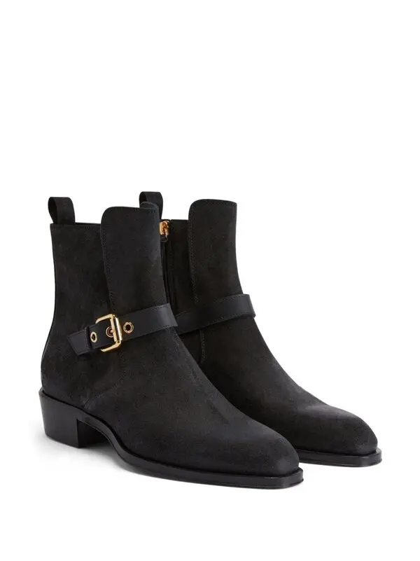 GIUSEPPE ZANOTTI 40mm Jhonny Leather Ankle Boots