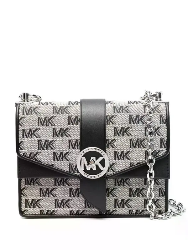Michael Kors Greenwich Shoulder Bag Black Editorialist