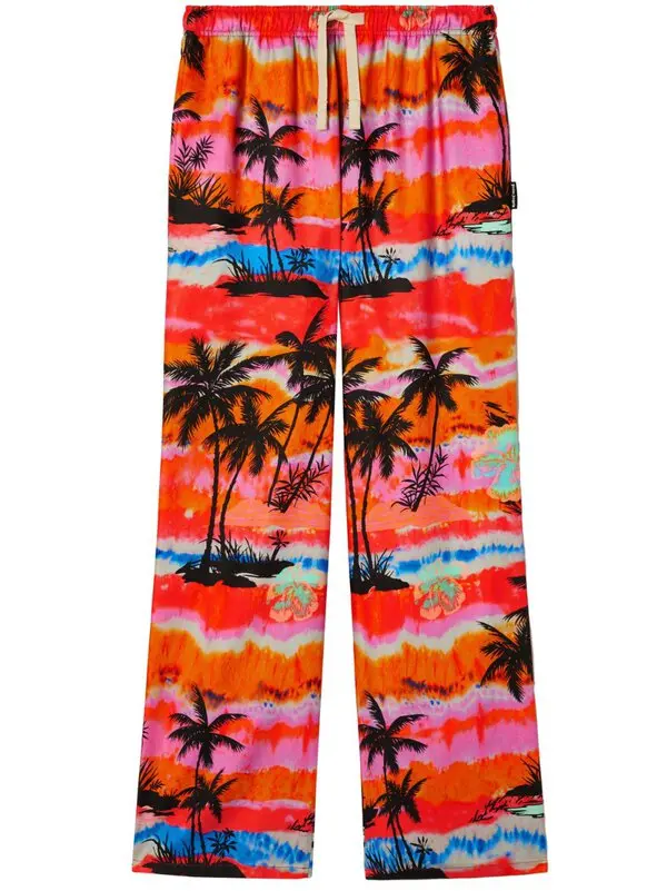 Palm Angels Psychedelic Palms Wide-leg Trousers - Multicolour