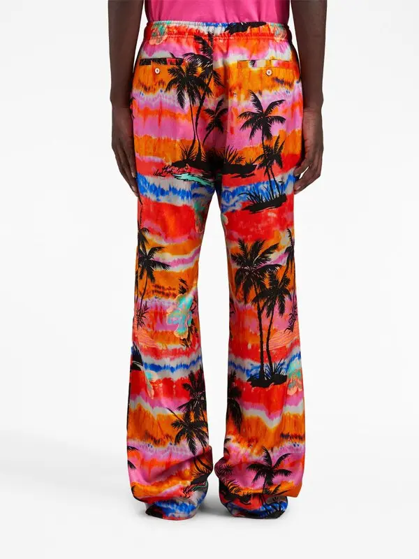 Palm Angels Psychedelic Palms Wide-leg Trousers - Multicolour