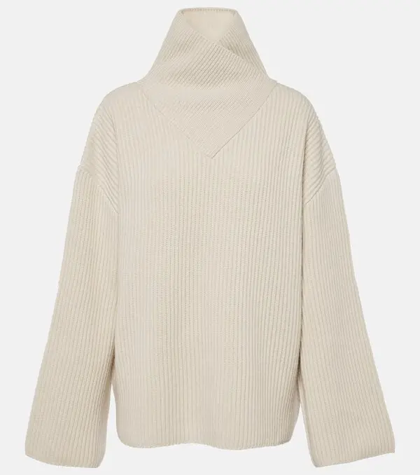 TOTEME Ribbed-knit Wool Turtleneck Sweater