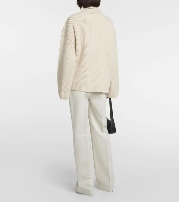 TOTEME Ribbed-knit Wool Turtleneck Sweater