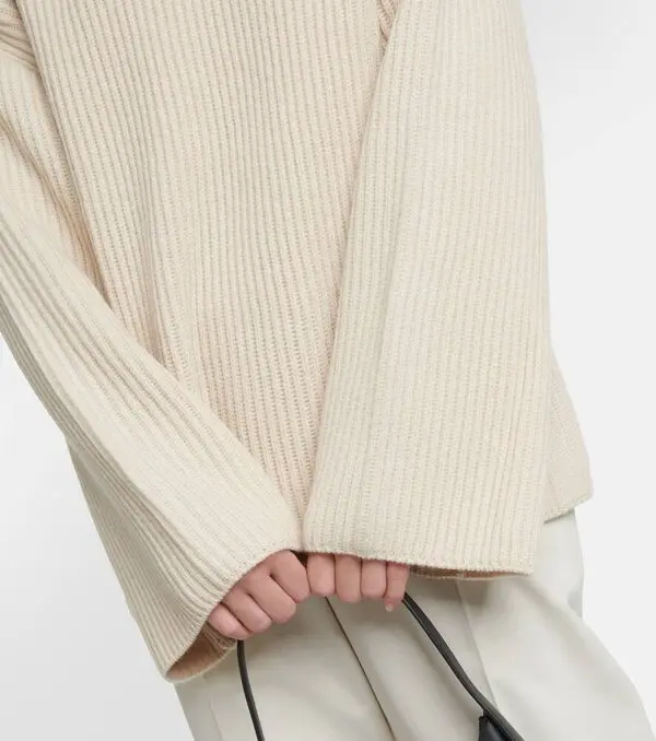 TOTEME Ribbed-knit Wool Turtleneck Sweater