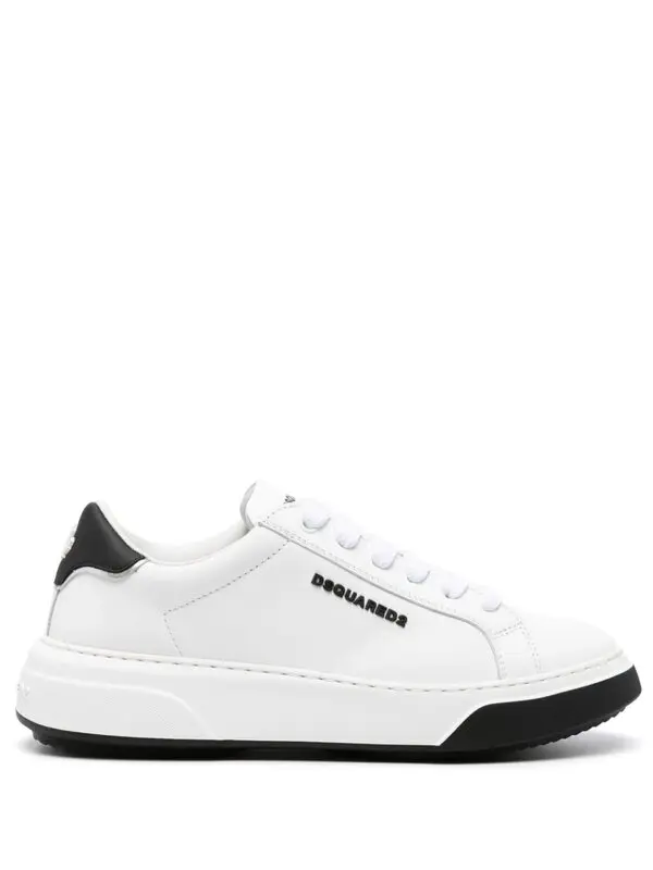 Dsquared2 Embossed Logo Leaf Print Sneakers