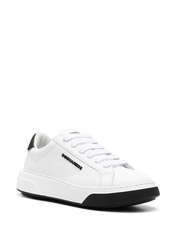Dsquared2 Embossed Logo Leaf Print Sneakers