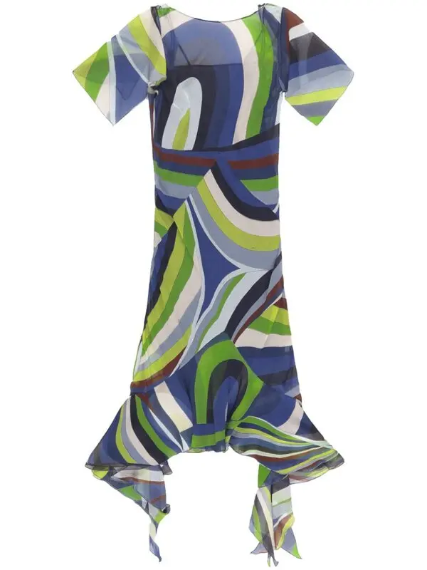 Emilio Pucci Iride-print Chiffon Midi Dress