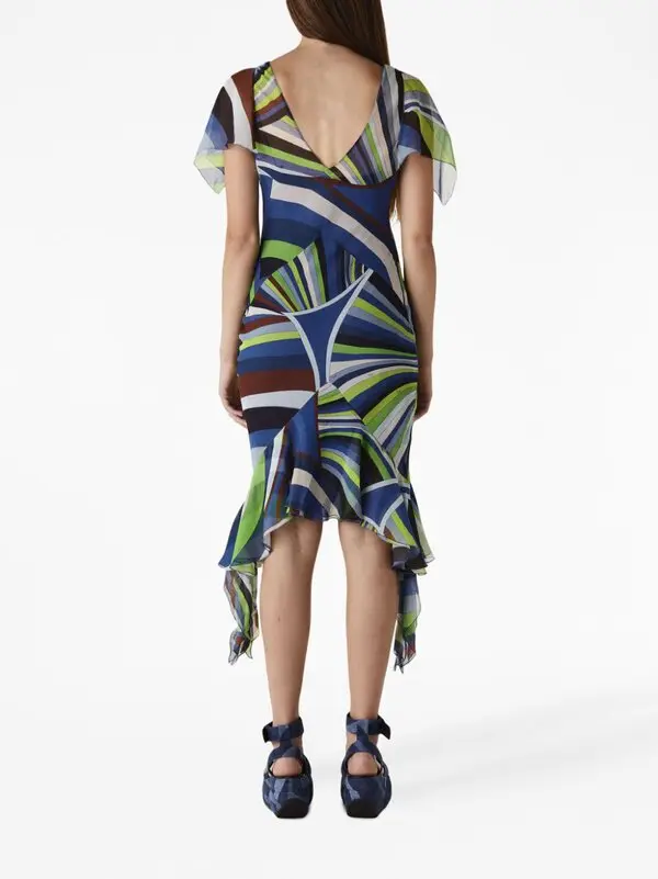 Emilio Pucci Iride-print Chiffon Midi Dress