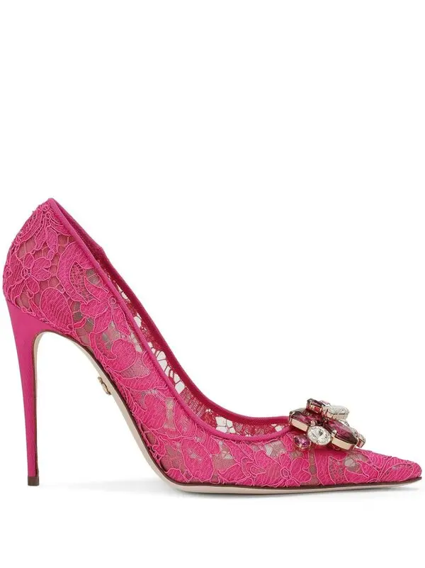 Dolce & Gabbana Guipure Lace Pumps - Pink