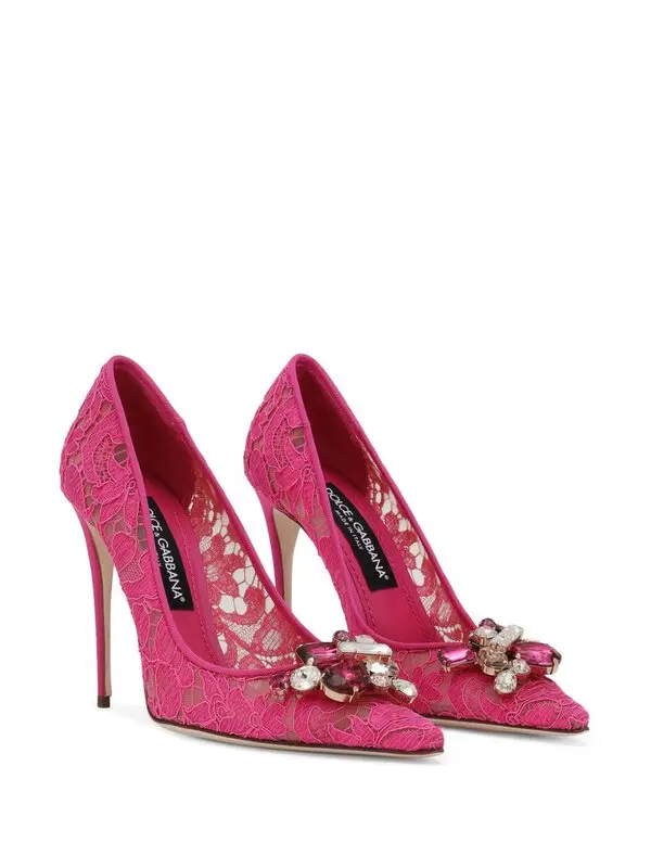 Dolce & Gabbana Guipure Lace Pumps - Pink