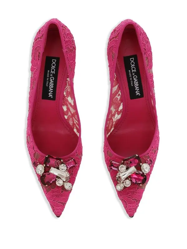 Dolce & Gabbana Guipure Lace Pumps - Pink