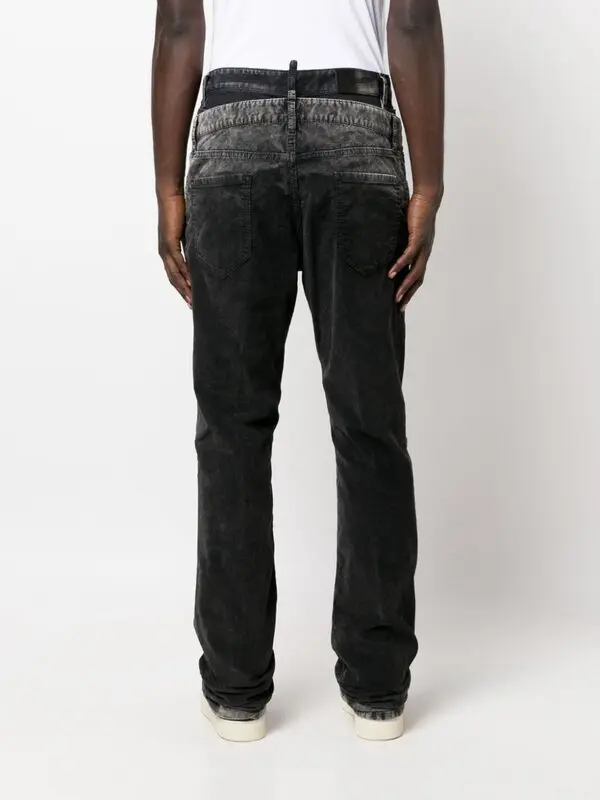 Dsquared2 Layered Mid-rise Straight-leg Jeans
