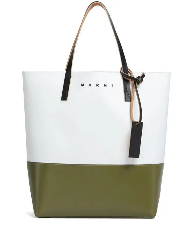 Marni Tribeca Debossed-logo Tote - White