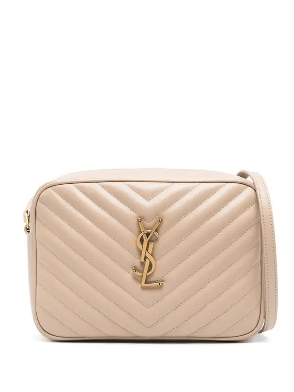 Saint Laurent Lou Quilted Shoulder Bag - Neutrals