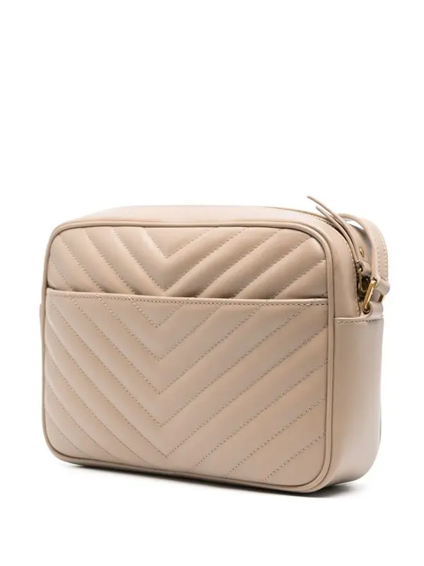 Saint Laurent Lou Quilted Shoulder Bag - Neutrals