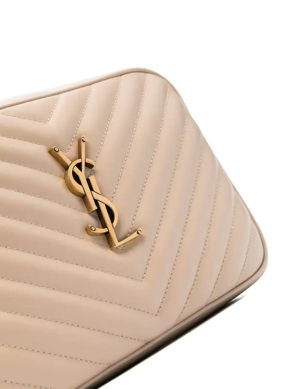 Saint Laurent Lou Quilted Shoulder Bag - Neutrals