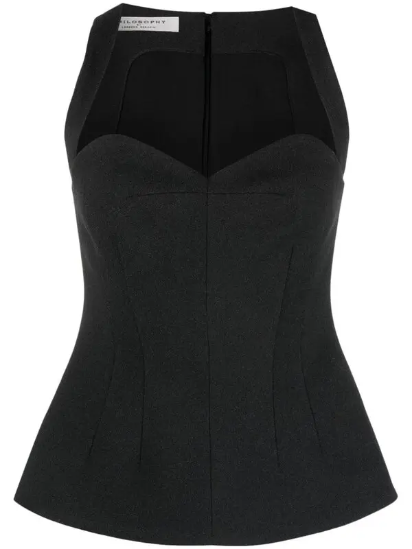 Philosophy Di Lorenzo Serafini Bustier-style Top - Grey