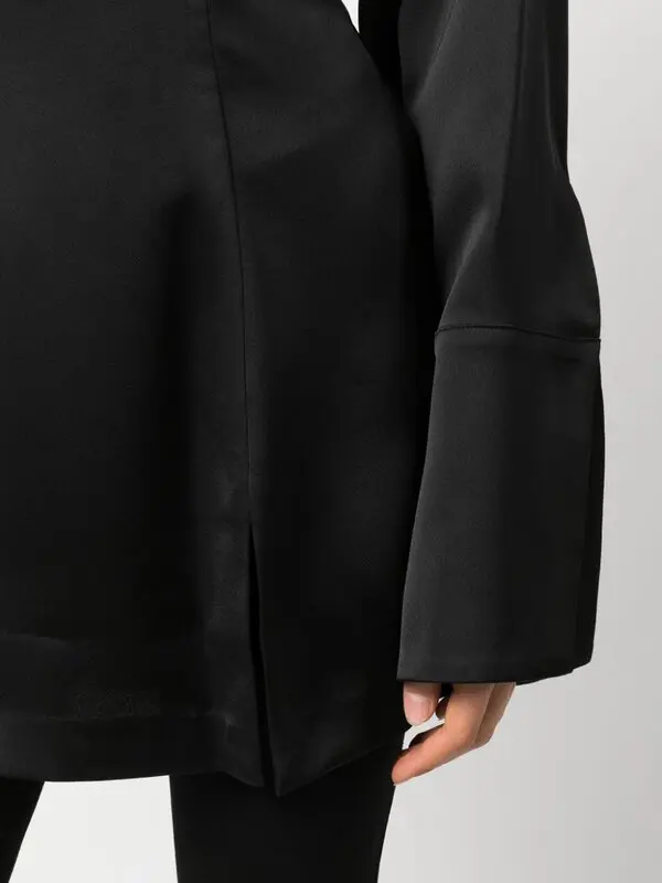 GENNY Long-sleeved Satin Blouse