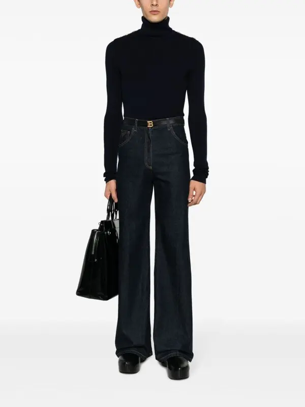Balmain Merino Wool Jumper - Blue