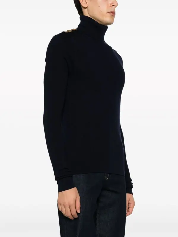 Balmain Merino Wool Jumper - Blue