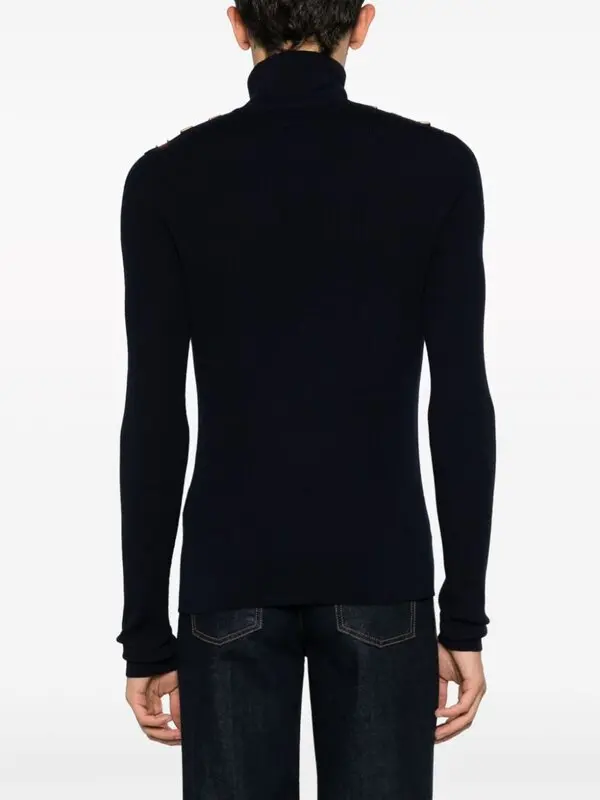 Balmain Merino Wool Jumper - Blue