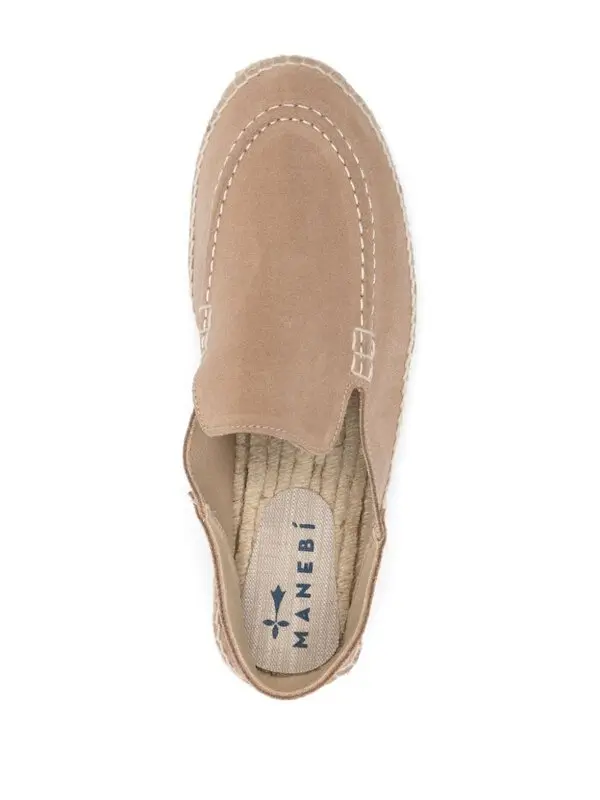 Manebí Suede Flat Espadrilles - Neutrals