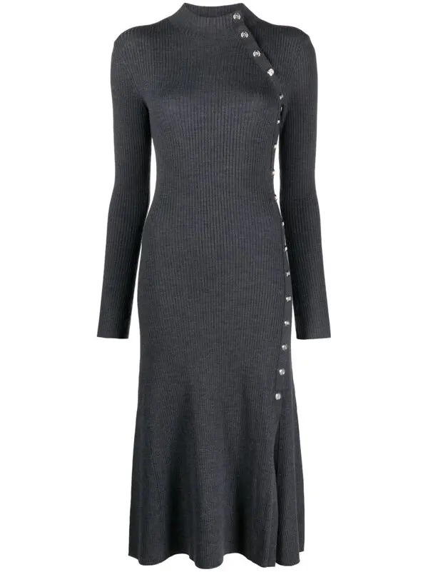 Maje Ribbed Knit Wool-blend Dress