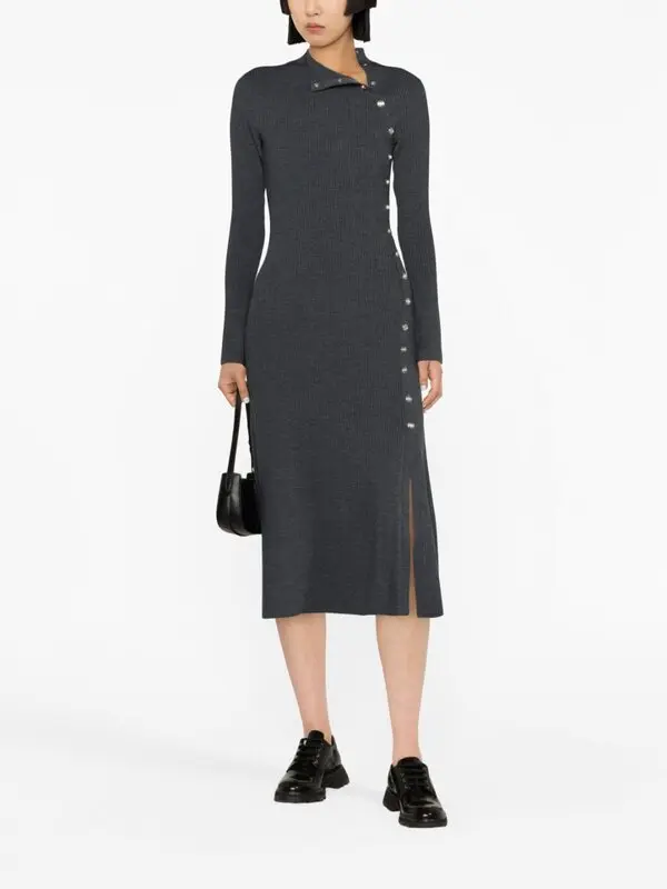 Maje Ribbed Knit Wool-blend Dress