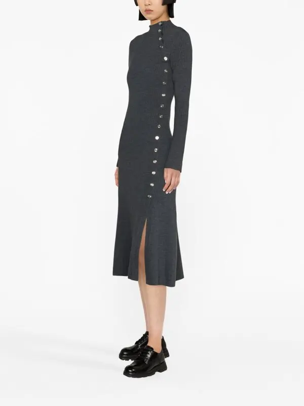 Maje Ribbed Knit Wool-blend Dress