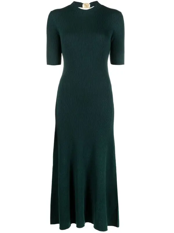 Maje Ribbed-knit Short-sleeve Dress