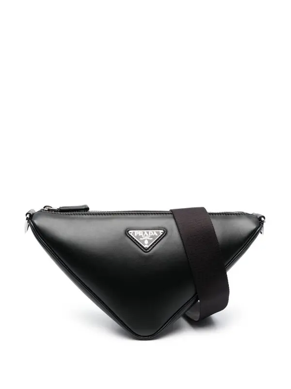 Prada Triangle Crossbody Bag - Black