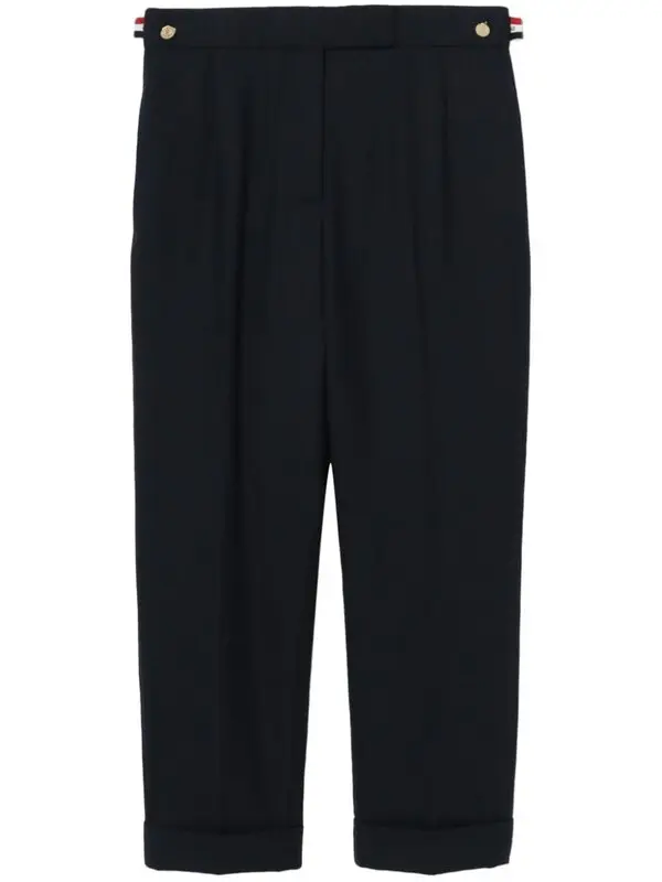 Thom Browne Super 120's Wool Twill Slim-fit Trousers - Blue