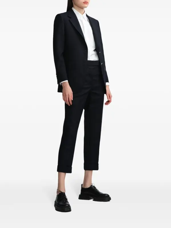 Thom Browne Super 120's Wool Twill Slim-fit Trousers - Blue
