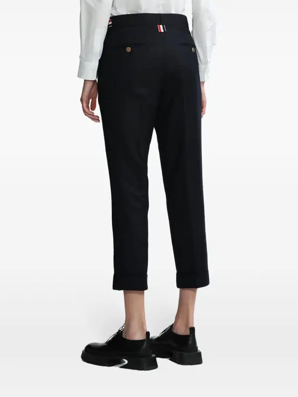 Thom Browne Super 120's Wool Twill Slim-fit Trousers - Blue