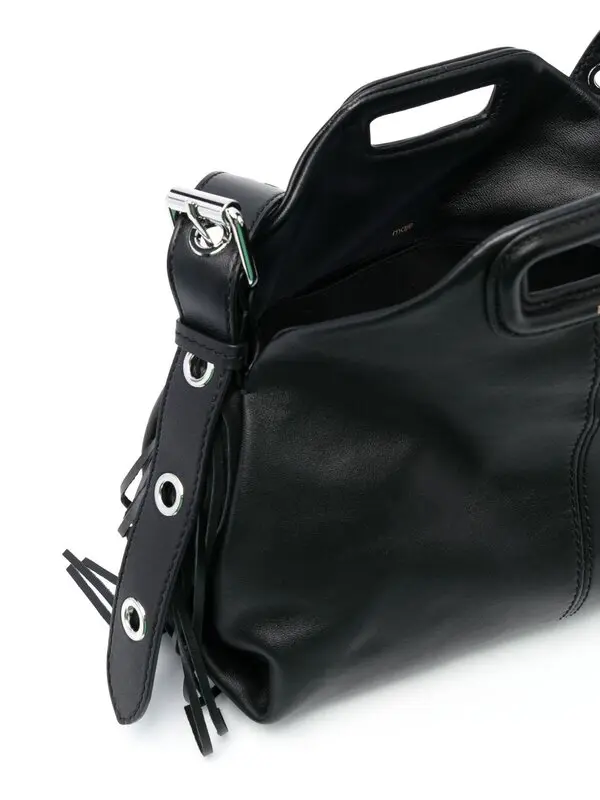 Maje Miss M Leather Shoulder Bag - Black