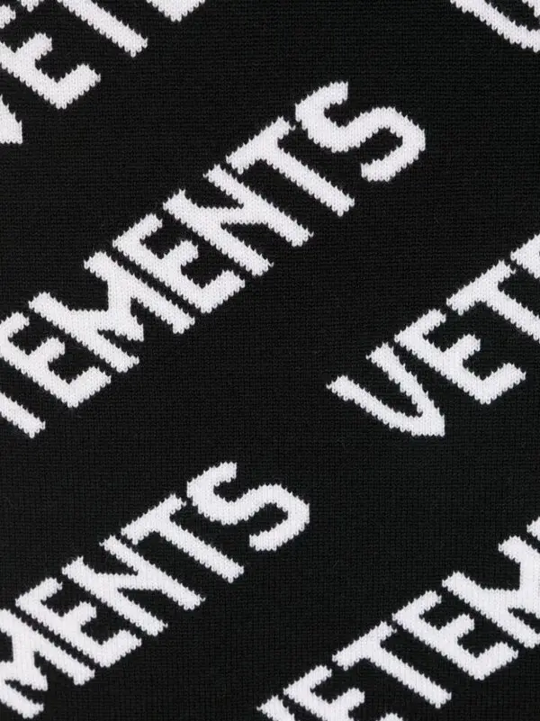 Vetements Logo-intarsia Merino Scarf