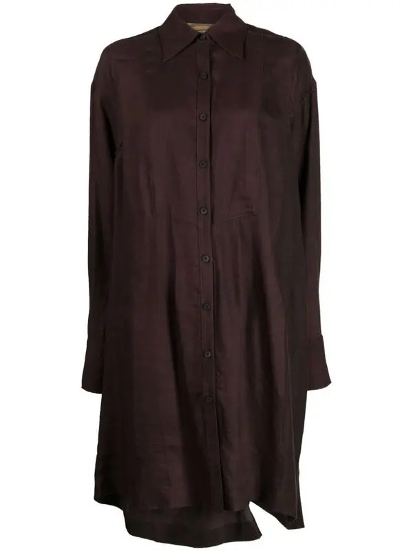 ZIGGY CHEN Layered Draped Shirtdress