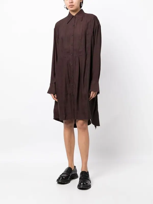 ZIGGY CHEN Layered Draped Shirtdress