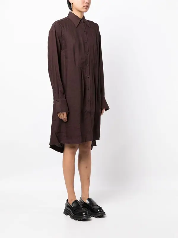 ZIGGY CHEN Layered Draped Shirtdress