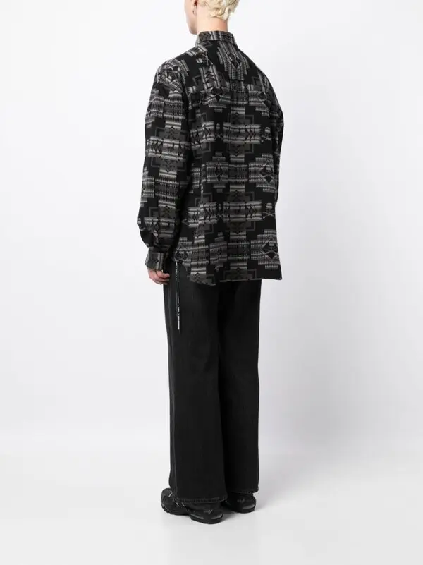 MASTERMIND WORLD Chimayo Jacquard Cotton Shirt - Black
