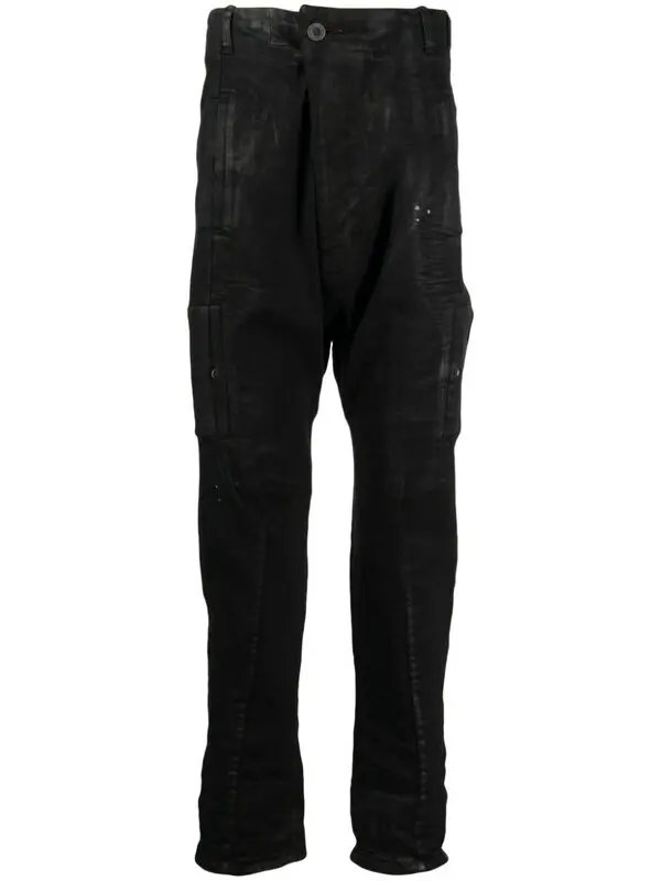 Boris Bidjan Saberi Faded Slim-cut Jeans - Black