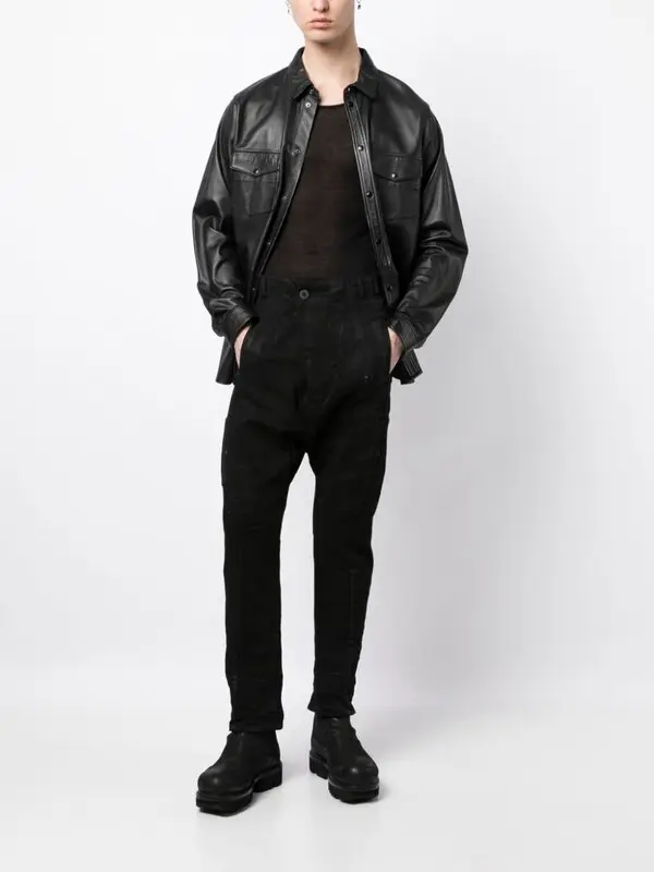 Boris Bidjan Saberi Faded Slim-cut Jeans - Black