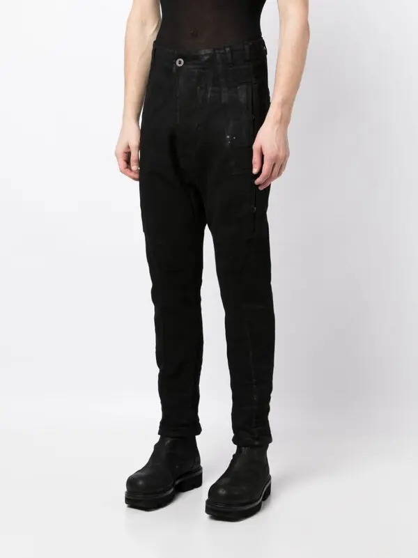 Boris Bidjan Saberi Faded Slim-cut Jeans - Black