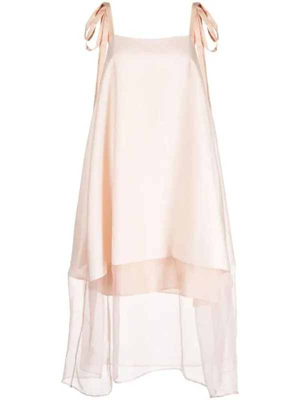 SHANSHAN RUAN Layered Sleeveless Midi Dress - Pink