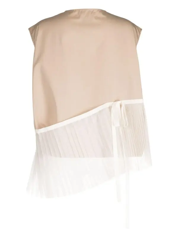 SHANSHAN RUAN Panelled Asymmetric Tank Top